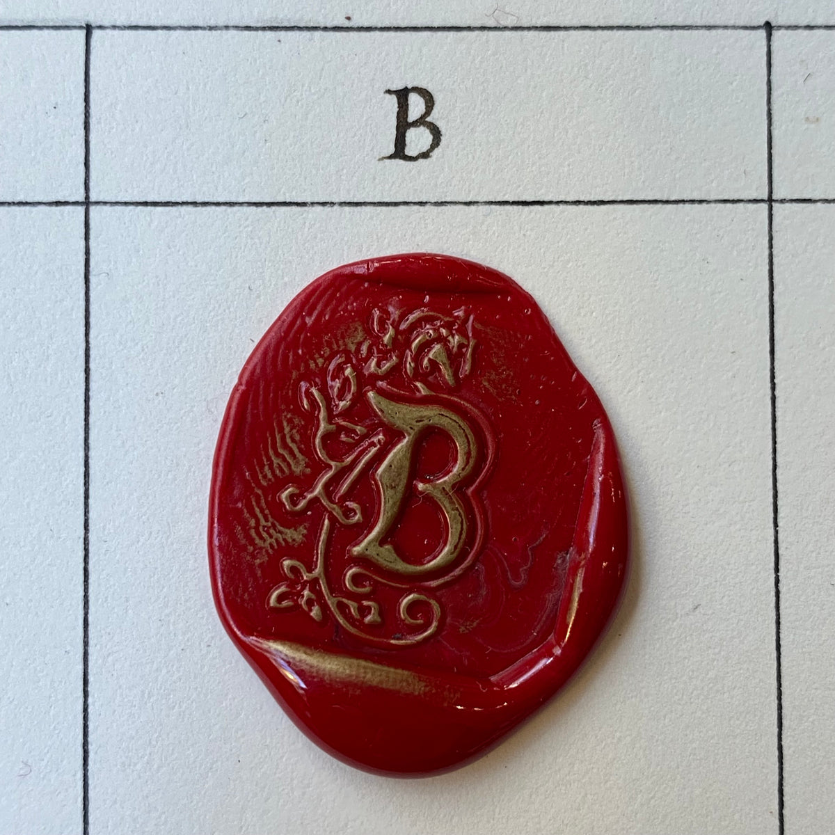 Sealing stamp Initial / シーリングスタンプ イニシャル / Cachet de cire initiale ...